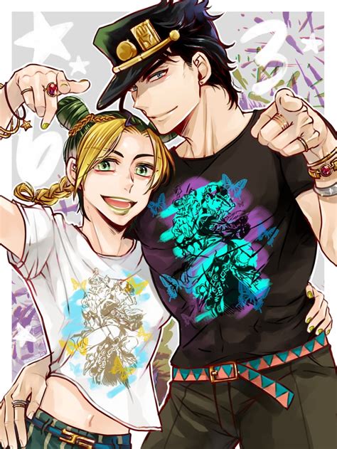 Kujo Jotaro And Kujo Jolyne Jojo No Kimyou Na Bouken And More Drawn By Mikan Danbooru