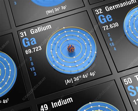 Gallium Atomic Structure Stock Image C0456372 Science Photo Library