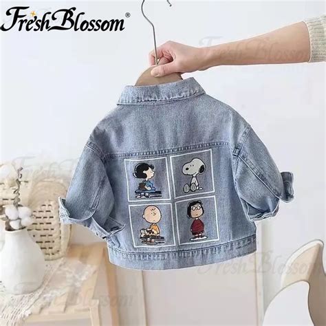 Куртка джинсовая Девочки Мальчики Fresh Blossom Вышивка Капюшон сапфировый размер 100 Длинный