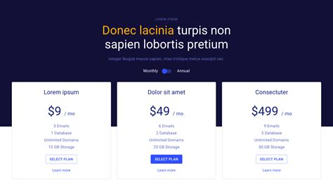 material ui pricing components