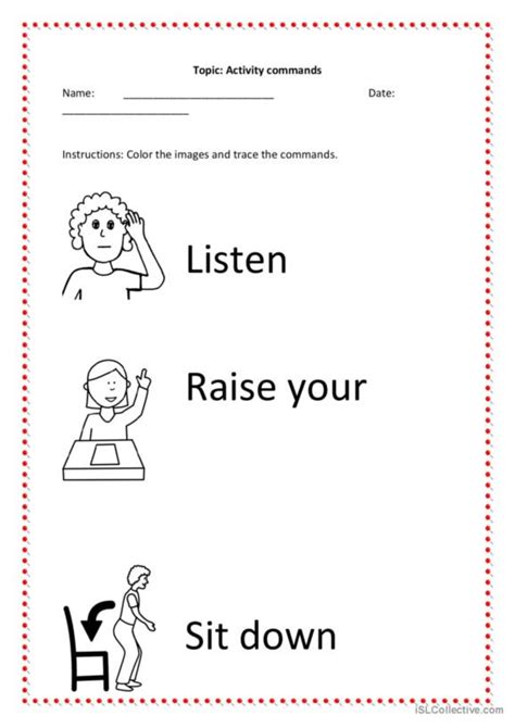 298 Commands English ESL Worksheets Pdf Doc