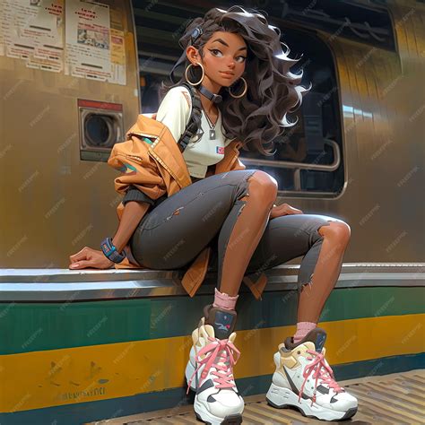 Premium Ai Image Girl In Subway