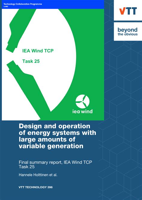 Pdf Design And Operation Of Energy Systems With Large Amounts Of