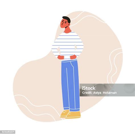 슬픈 기분 상한 좌절 남자 캐릭터 흰색 배경에 고립 된 플랫 벡터 일러스트 레이 션 감정에 대한 스톡 벡터 아트 및 기타 이미지 감정 남성 남자 Istock