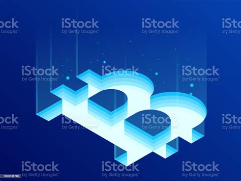 아이소메트릭 Bitcoin 비트 Cryptocurrency 마이닝 농장입니다 Blockchain 기술 Cryptocurrency와 금융 거래에 대 한 디지털 지불 네트워크