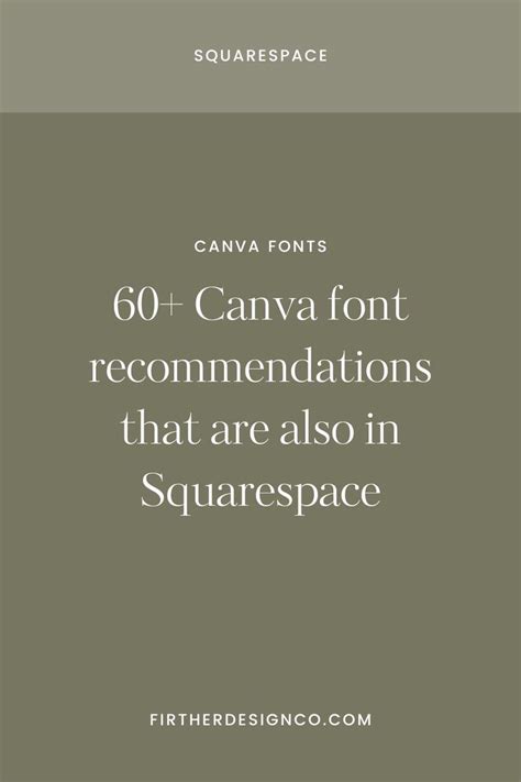 60 Canva Font Recommendations That Are Also In Squarespace Business