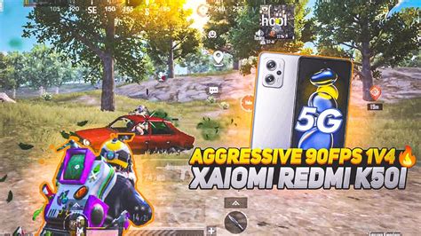 Aggressive 90fps 1v4 🔥🔥 Xaiomi Redmi K50i Youtube