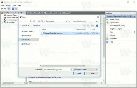 How To Backup And Restore Firewall Rules In Windows 10