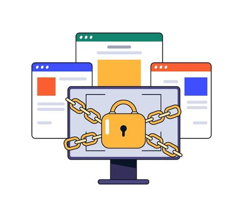 Premium Vector Protected And Locked Personal Data In Internet