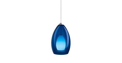 Tech Lighting 700MOFIRBZ MonoRail Fire Translucent Cobalt Murano Glass Pendant 12v Halogen