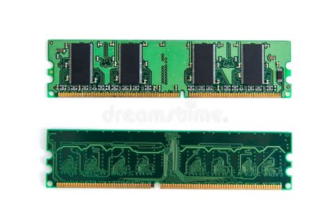 Ram Stick Of Computer Random Access Memory Isolated On White Stock