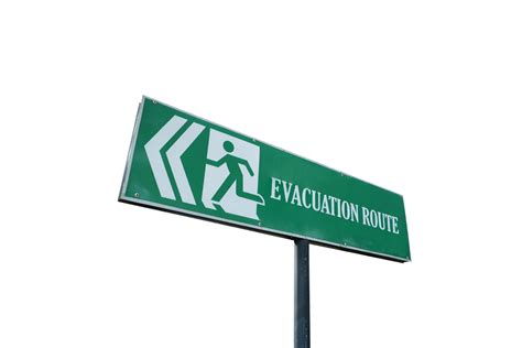 evacuation route warning boards 35919870 png