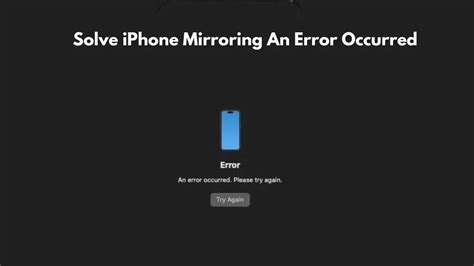 Iphone Mirroring An Error Occurred How To Fix Iphone Mirroring Not Working Izoate