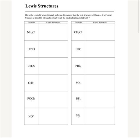 Solved Lewis Structures Draw The Lewis Structure For Each Chegg Com