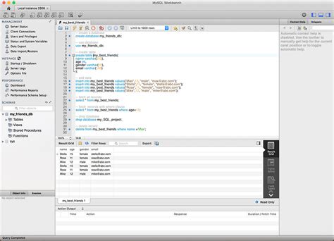 Create Your Friends Database Using Mysql