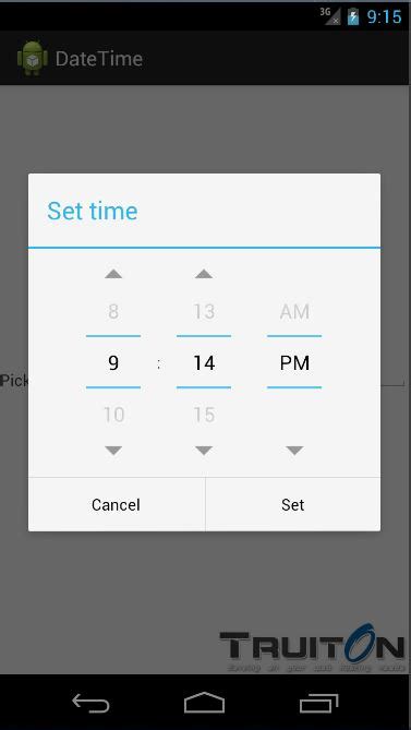 Android Pick Date Time From Edittext Onclick Event Truiton