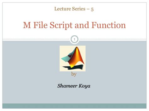 matlab m files and scripts