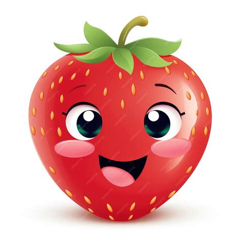 Premium Ai Image A Cartoon Strawberry With A Face That Says Strawberry