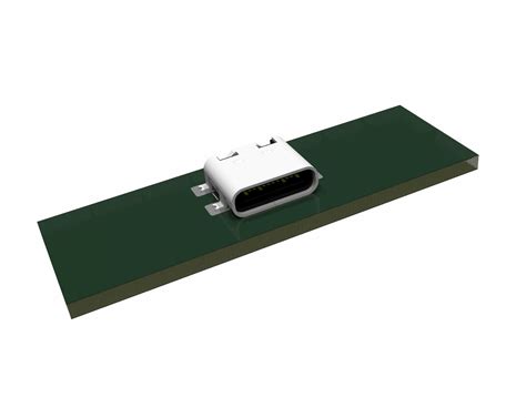 Connector Usb C Female Horizontal 16p Smd Tht Kicad 7 Digitaal Domoticx