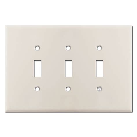 3 Toggle Switch Plate Light Almond Kyle Switch Plates