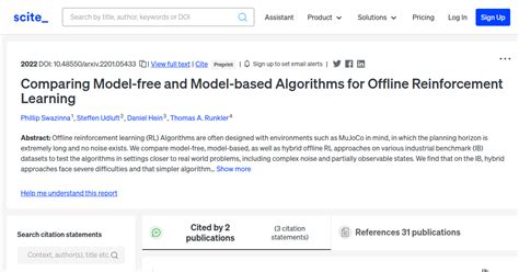 Comparing Model Free And Model Based Algorithms For Offline