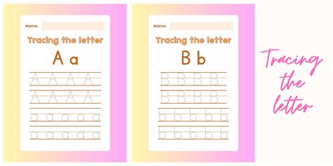 Alphabet Tracing Worksheets Worksheet About School Etsy