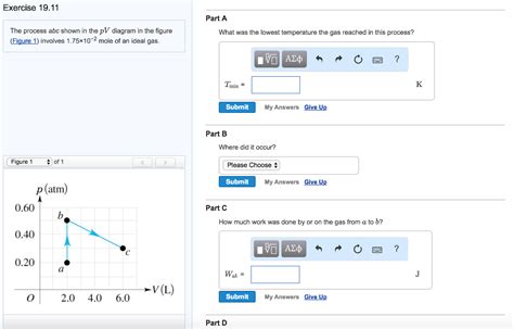 Solved Exercise 19 11 Part A The Process Abc Shown In The Pv