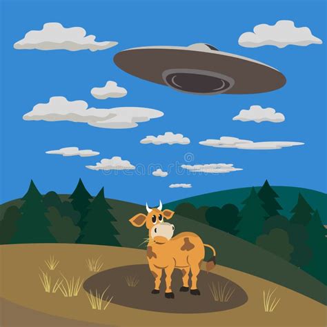 Ufo Landing Concept Stock Illustration Illustration Of Clipart 72537439