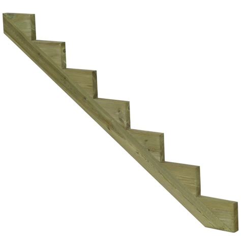 Deck Stair Stringer 7 Steps Pressure Treated Wood Height 119cm