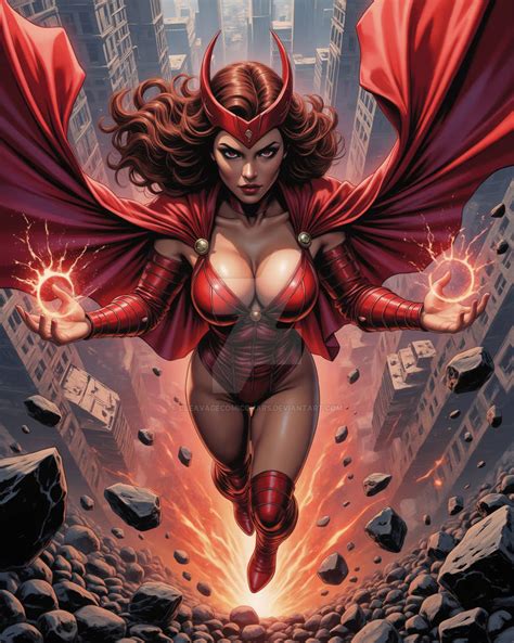 Scarlet Witch Wanda Maximoff By Cleavagecomicchars On Deviantart