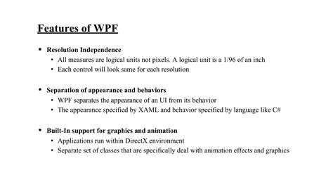 Introduction To Wpf Ppt
