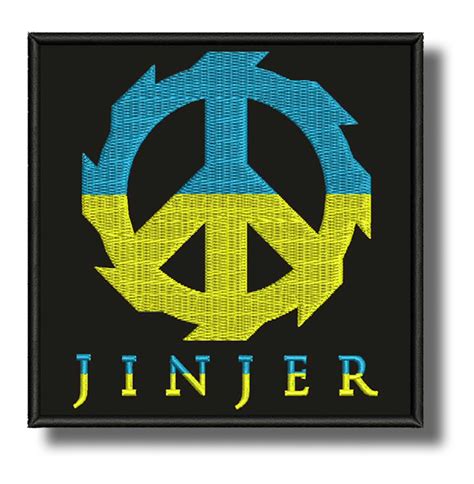 Jinjer Peace For Ukraine Embroidered Patch 10x10 Cm Patch