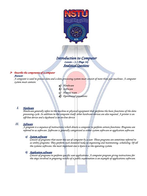 Introduction To Computer Chapter 1 Pdf Supercomputer Personal