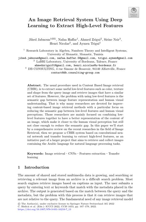Pdf An Image Retrieval System Using Deep Learning To Extract High Level Features