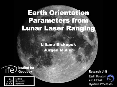 Ppt Earth Orientation Parameters From Lunar Laser Ranging Powerpoint Presentation Id 6754053