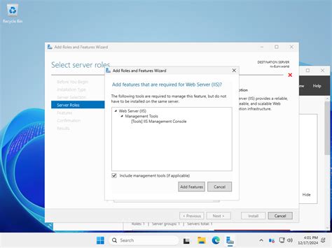 windows server 2025 iis install server world