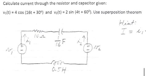 Solved Calculate Voltage V0 Given V T 16sin 4t Volts And Chegg Com