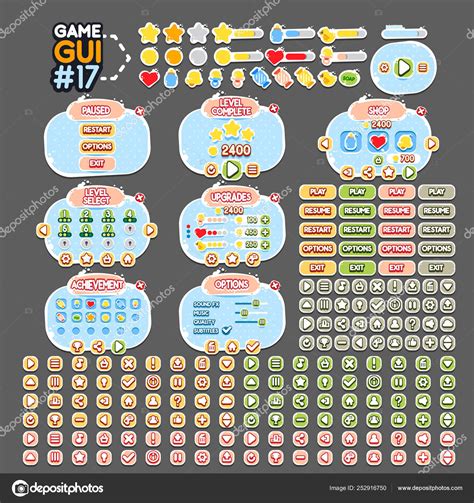 Video Game Gui Stock Vector By ©yurakr 252916750