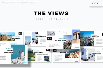 Views Powerpoint Template Incl Bright And Clean Envato