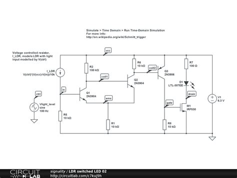 Basic LED Circuit With LDR Basic Electronics New To Electronics CircuitLab