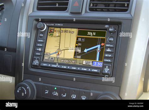GPS Global Positioning System Mounted In An Automobile To Aid Travelers In Pinpointing A