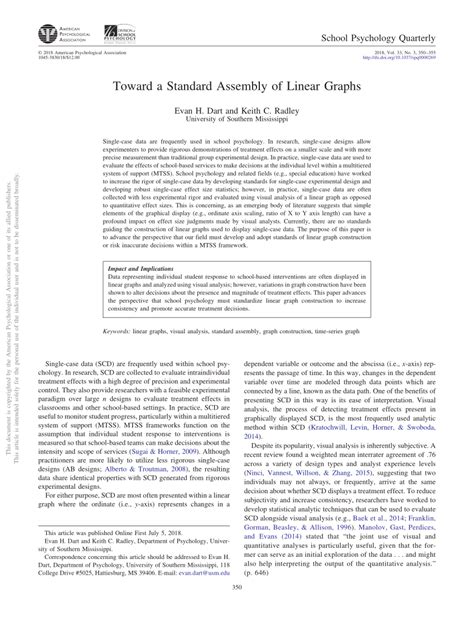 Toward A Standard Assembly Of Linear Graphs Request Pdf