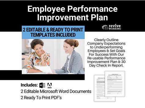 Employee Performance Improvement Plan And 30 Day Follow Up Review Set