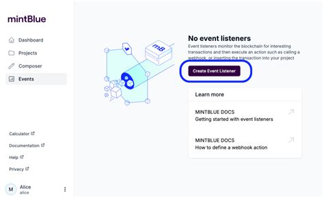 Create First Listener Mintblue
