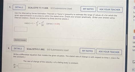 Alternating Series Estimation Theorem