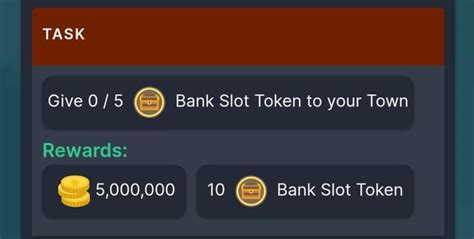 township task bank tokens r melvoridle