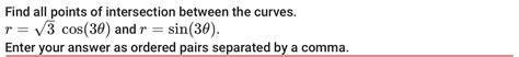 Solved Find All Points Of Intersection Between The Chegg