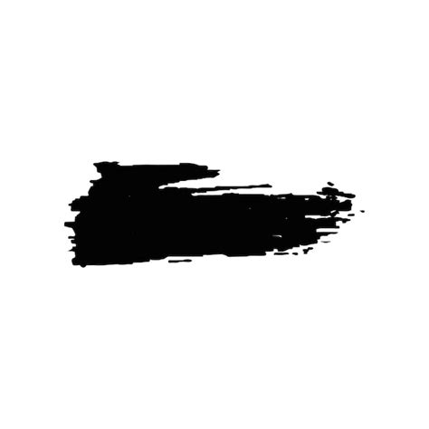 벡터 검정 잉크 브러시 스트로크 프리미엄 벡터