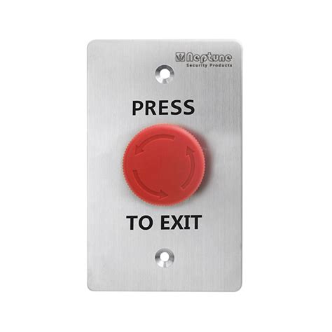 Neptune Press To Exit Latching Ansi No Nc C 1 7mm Ss M Room Red Exit Buttons And Switches Lsc