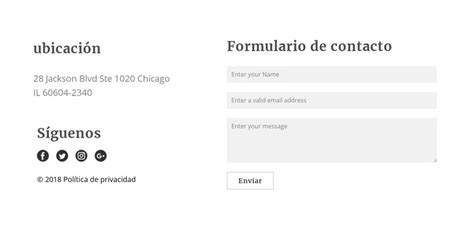 Formulario De Contacto Plantilla HTML Por Nicepage